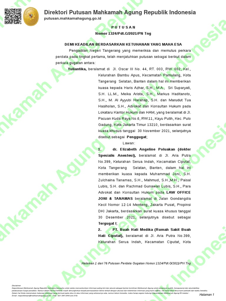 Putusan Ma 2021 | PDF