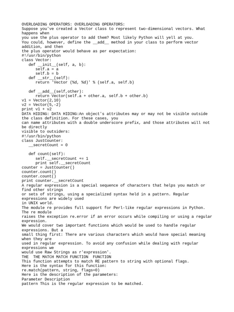 Python Quide Part 4 | Download Free PDF | Regular Expression | Computing