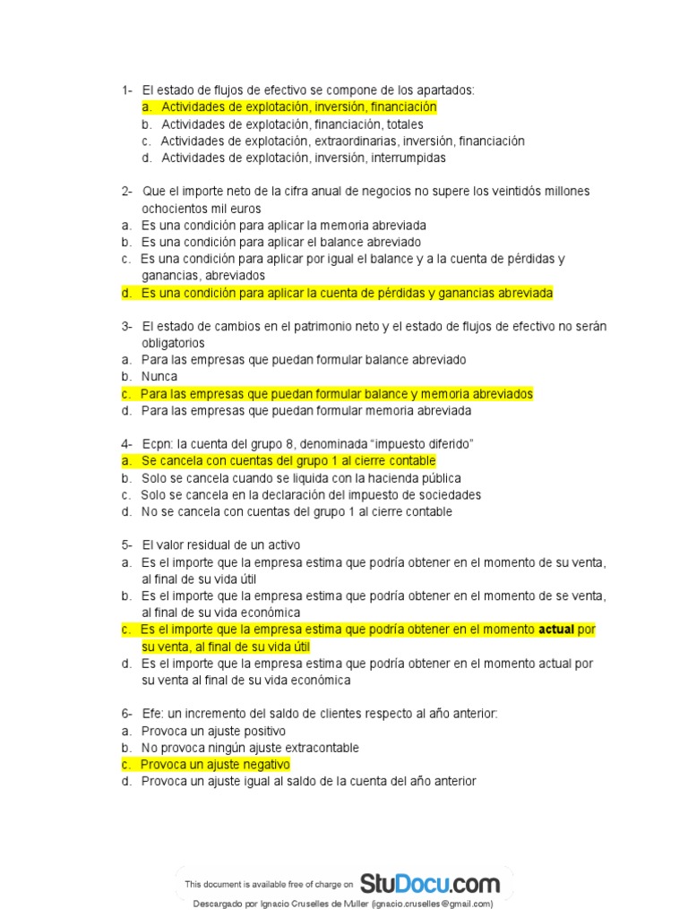 Aec - Test | PDF | Contabilidad | Estado financiero