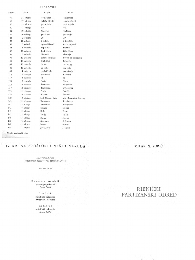 Ribnički Partizanski Odred | PDF