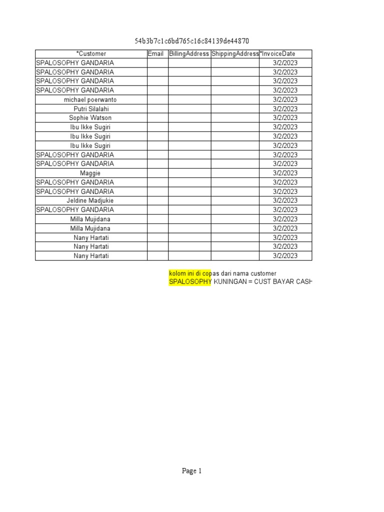 Spa Invoice Details March 2023 | PDF | Payments | Business