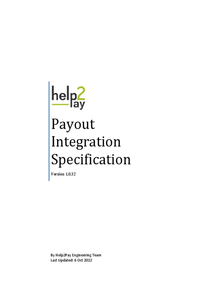 Help2Pay Payout Integration All Currency Ver 1.0.32 1 | PDF | Web Server | Internet & Web