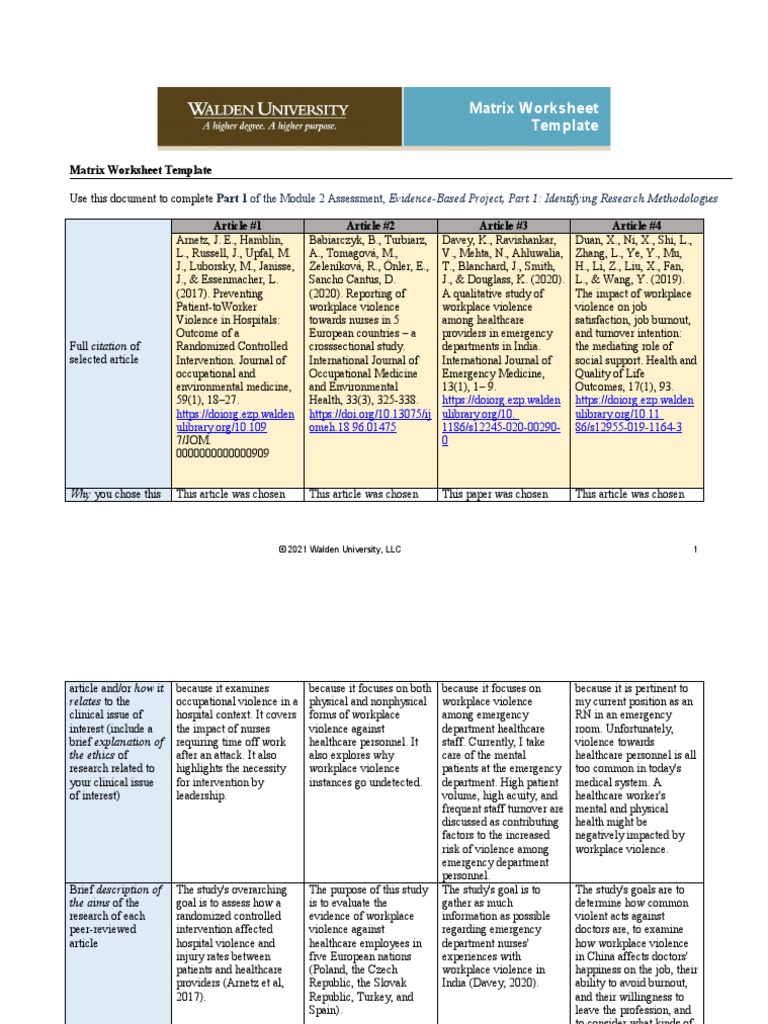 Assignment Evidence-Based Project, Part 1 - Identifying Research Methodologies | PDF | Nursing ...