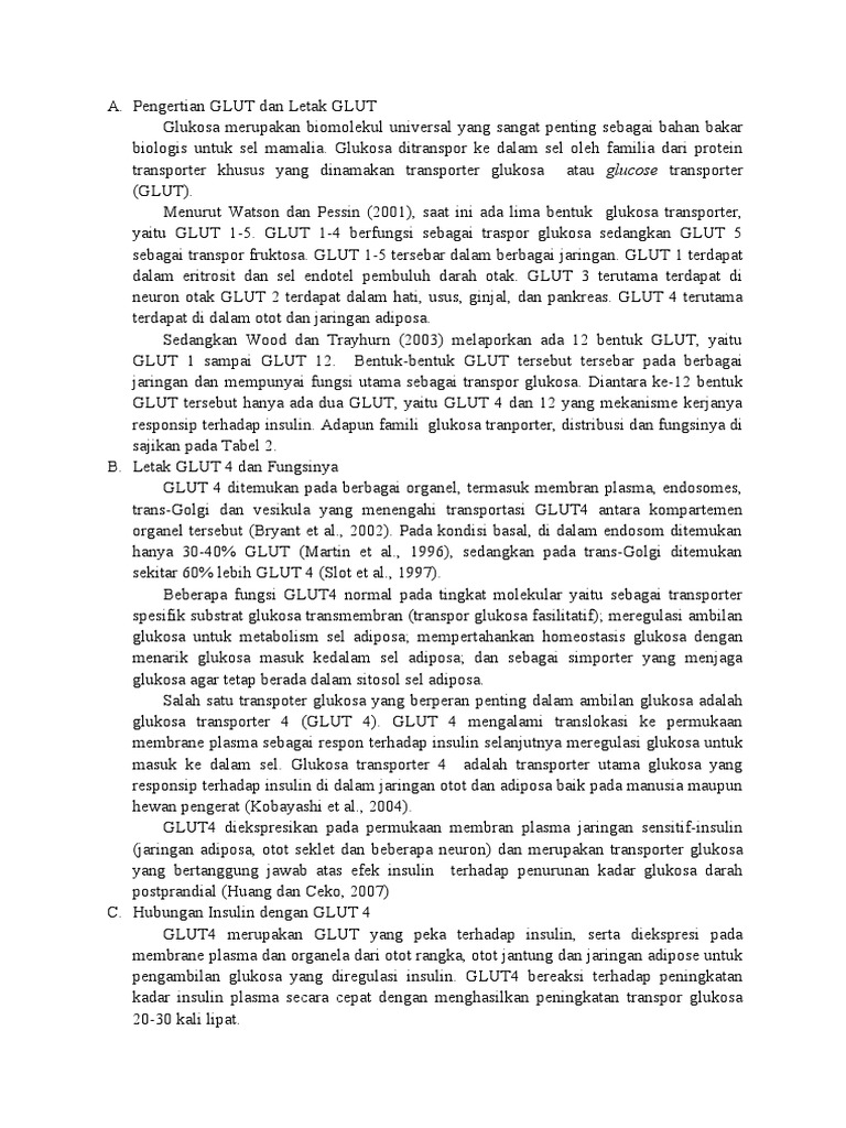 Glucose Transporter (GLUT) | PDF