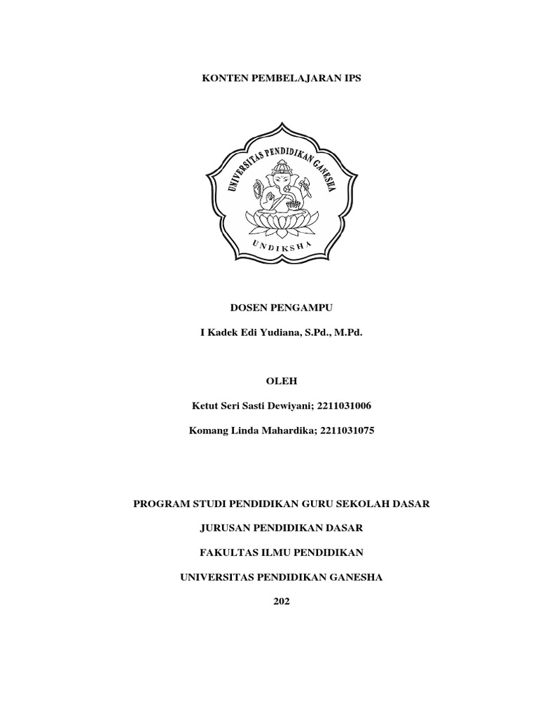 Kelompok 2 Konten Pembelajaran Ips | PDF