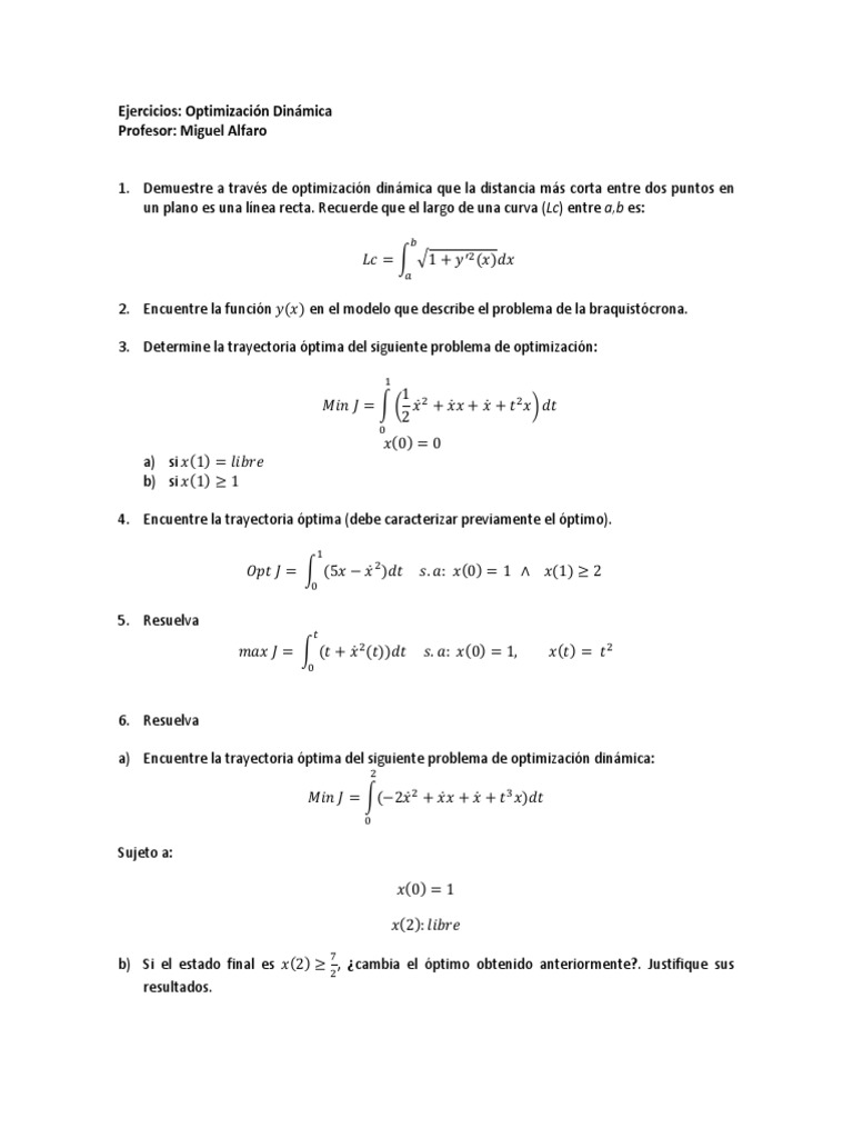 Guia 4 de Ejercicios Optimizacion Dinamica | PDF | Inventario | Ciencias económicas