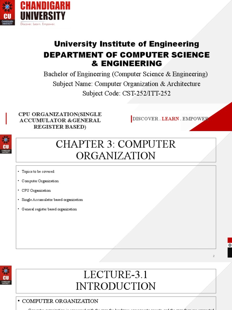 Computer Organization CPU Organization 1.3.1 | PDF | Central Processing Unit | Computing