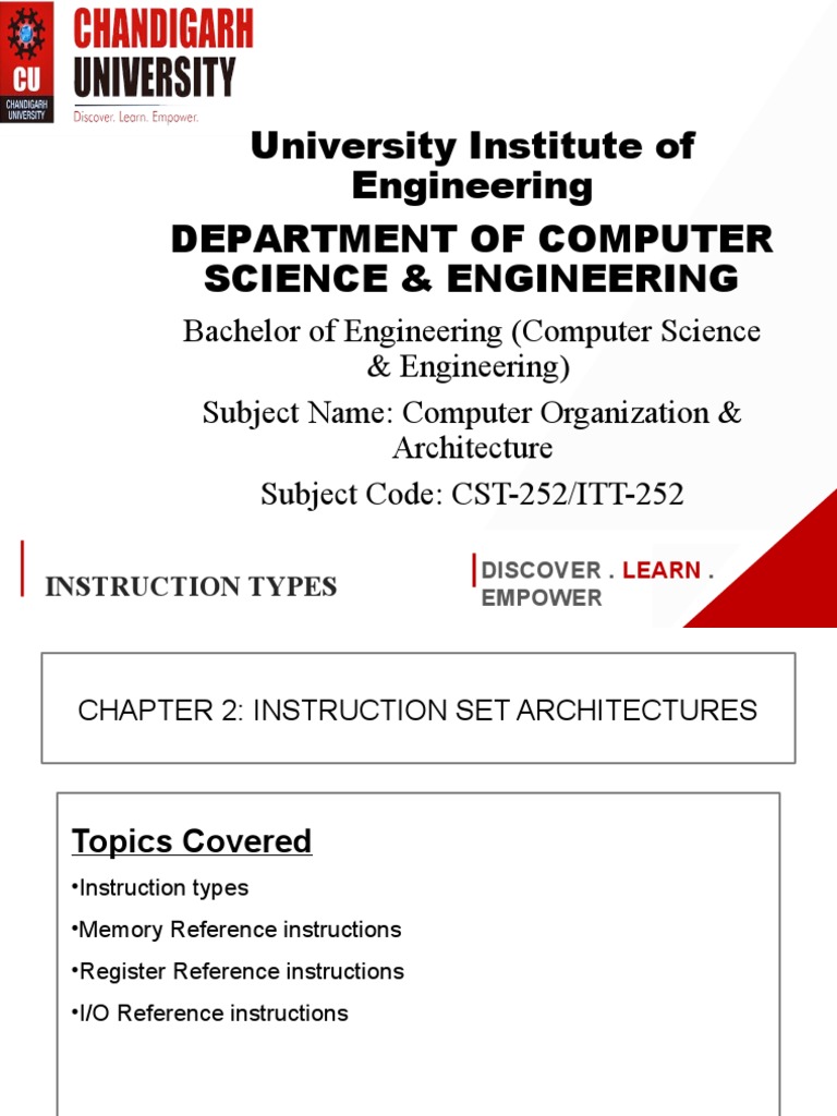 Instruction Types | PDF | Input/Output | Central Processing Unit