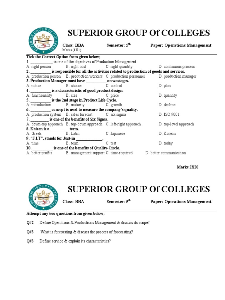 SUPERIOR GROUP of COLLEGES | PDF