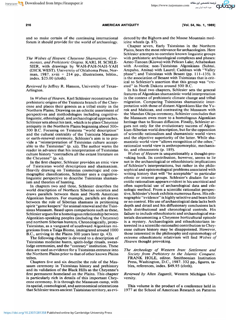 The Archeology of Western Iran | PDF | Cheyenne | Archaeology