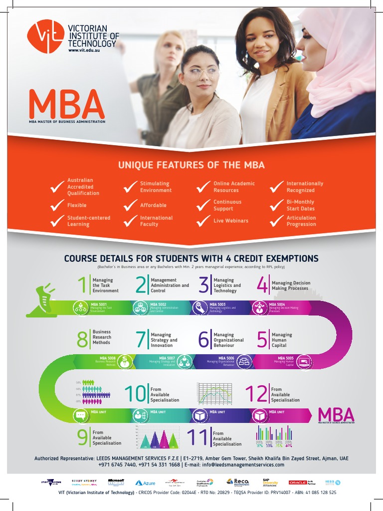VIT MBA - Leaflet | PDF | Master Of Business Administration | Business