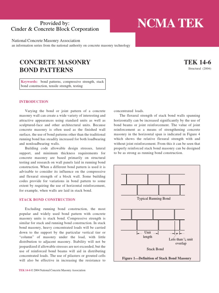 Stack Bond | Masonry | Concrete