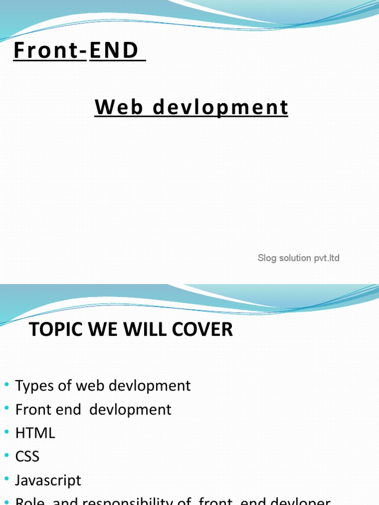 Front-END: Web Devlopment | PDF