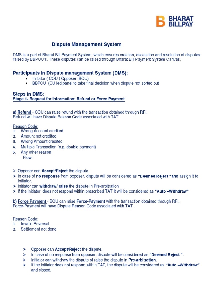 Dispute Management System | PDF | Business