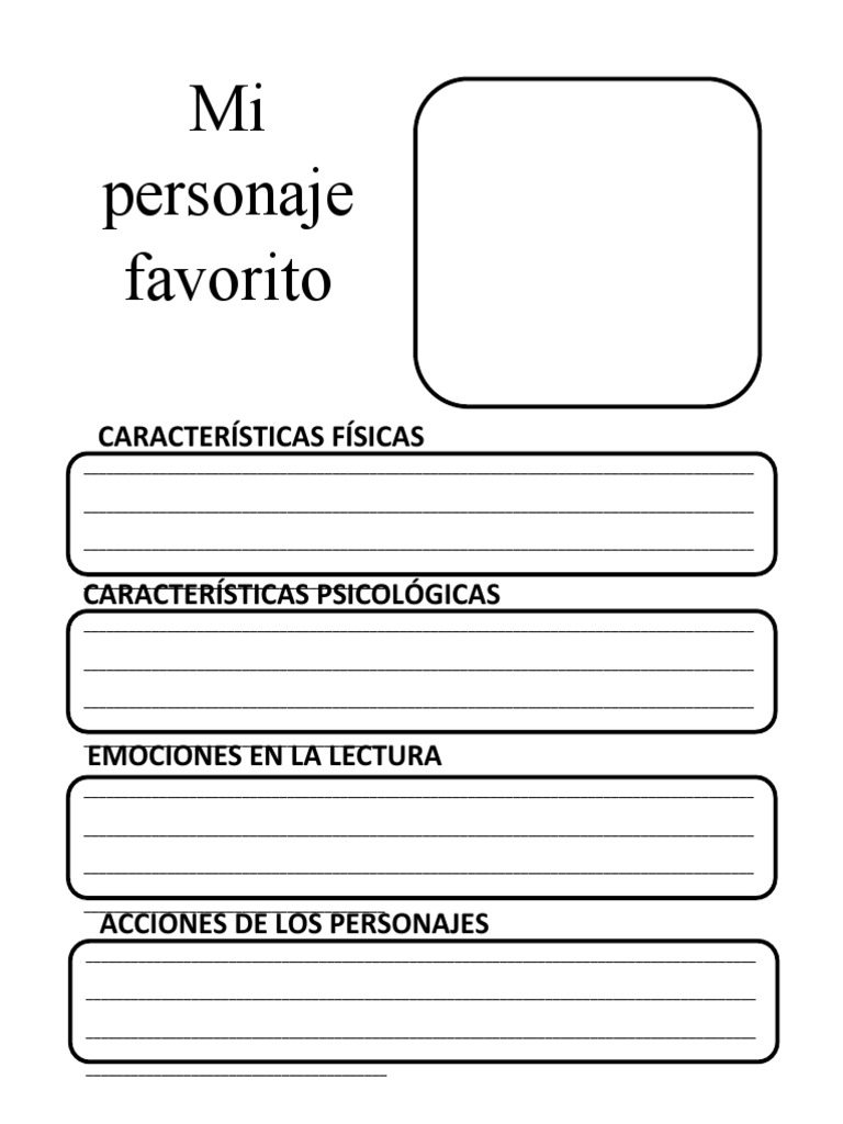 Mi Personaje Favorito: Características Físicas | PDF