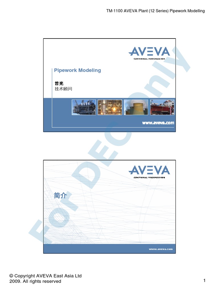 TM-1100 AVEVA Plant (12 Series) Pipework Modelling (GZ-1) - 定位开孔分割组件 | PDF