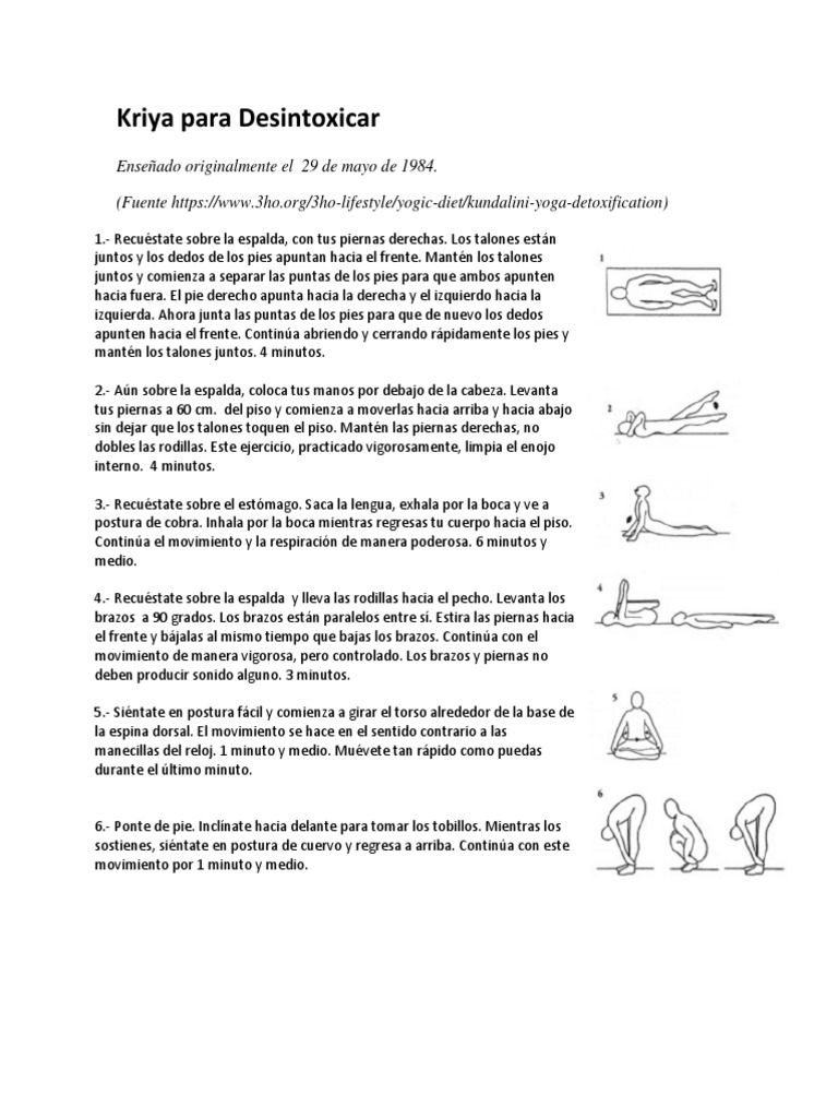Kriya de Kundalini para Desintoxicación | PDF