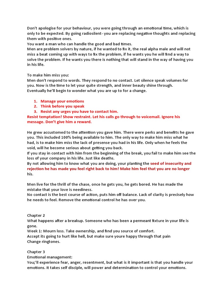 Break Up | PDF | Emotions | Psychological Concepts