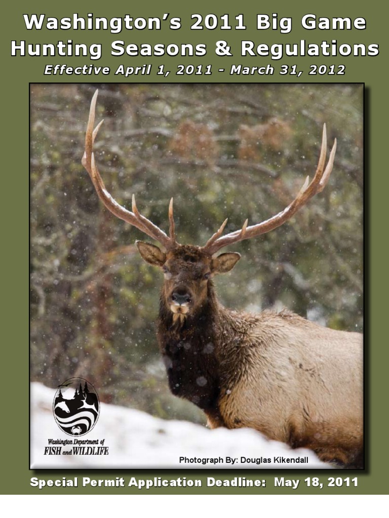 WA 2011 Big Game Regulations | PDF | White Tailed Deer | Hunting