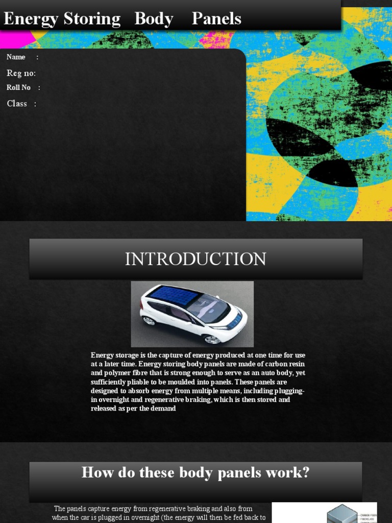 Energy Storing Body Panels | PDF | Capacitor | Electric Vehicle