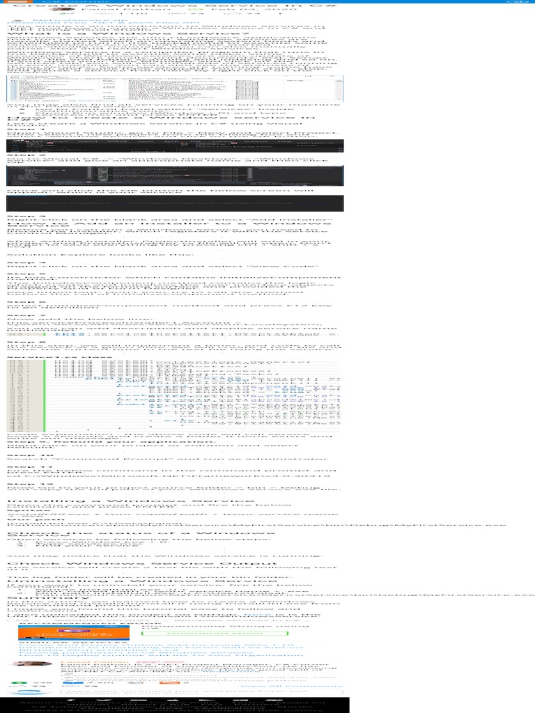 Create A Windows Service in C# | Download Free PDF | Computer File | Command Line Interface