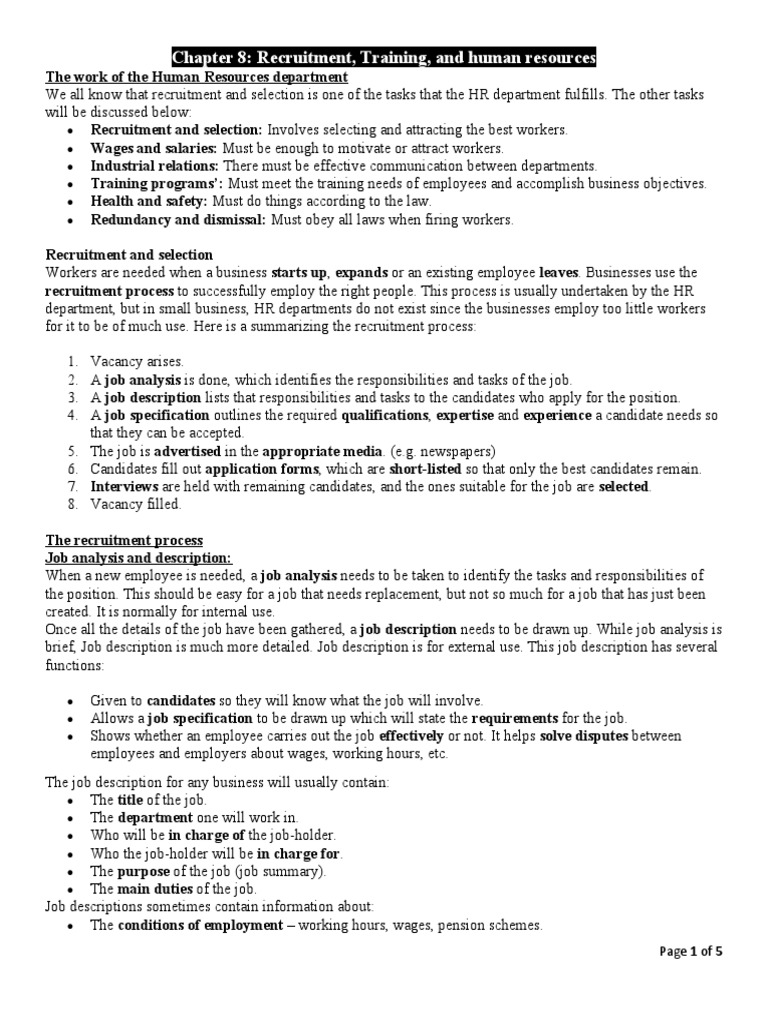 Recruitment, Selection and Training | PDF | Recruitment | Employment
