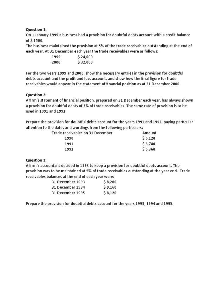 Provision For DD | PDF | Personal Finance | Service Industries