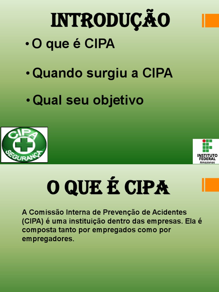O Que É CIPA - Quando Surgiu A CIPA - Qual Seu Objetivo | PDF