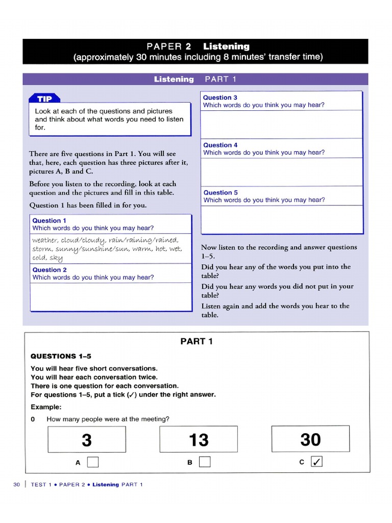 Listening Test | PDF
