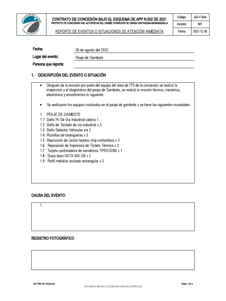 GG-F-004 V01 - Plantila Formato Informes | PDF | Diseño | Ciencias de ...