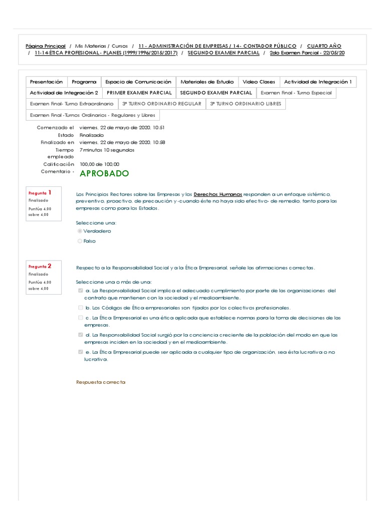 2do Examen Parcial - Etica | Descargar gratis PDF | Ética profesional | Etica Aplicada