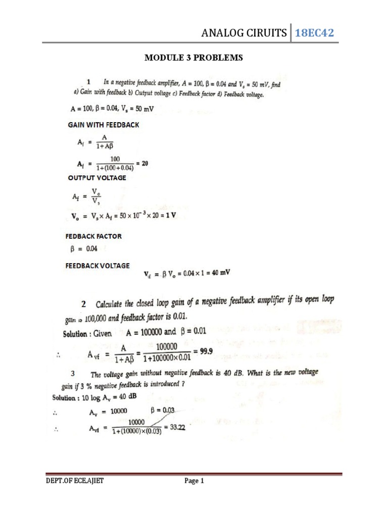 AC module 3 PROBLEMS | PDF