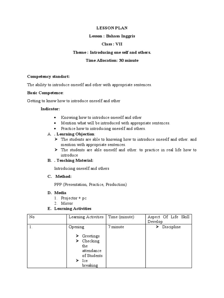 Lesson Plan-Microteaching | Download Free PDF | Cognitive Psychology ...