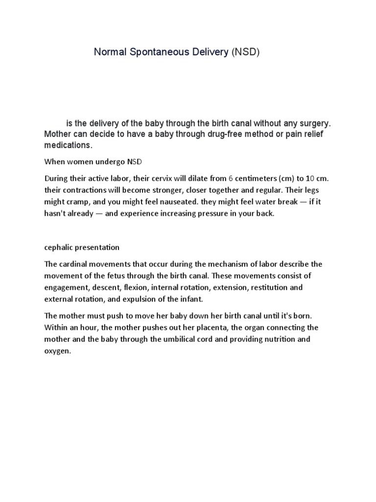 Schematic Diagram Of Normal Spontaneous Delivery What To Exp