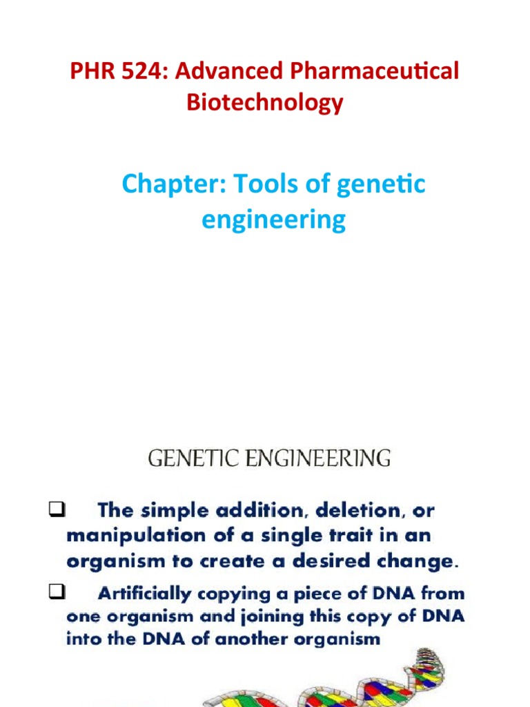 Tools of Genetic Engineering 23.4.22 | PDF | Restriction Enzyme | Plasmid