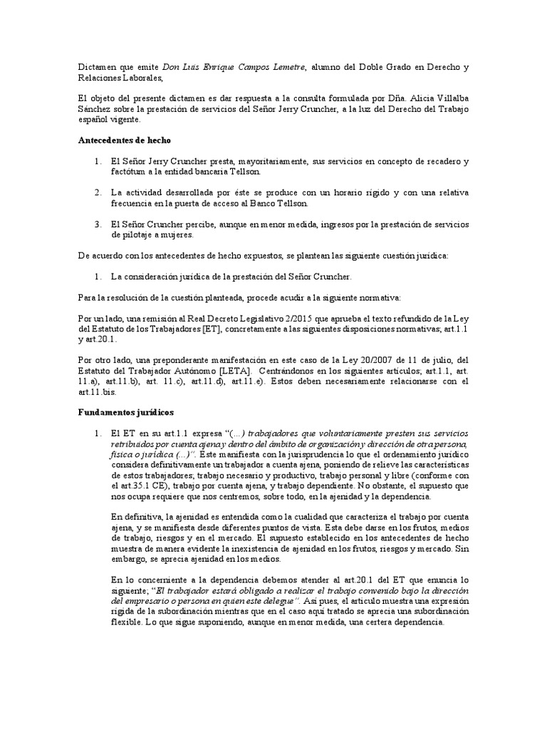Consideración Jurídica de Jerry Cruncher | PDF | Justicia | Crimen y ...