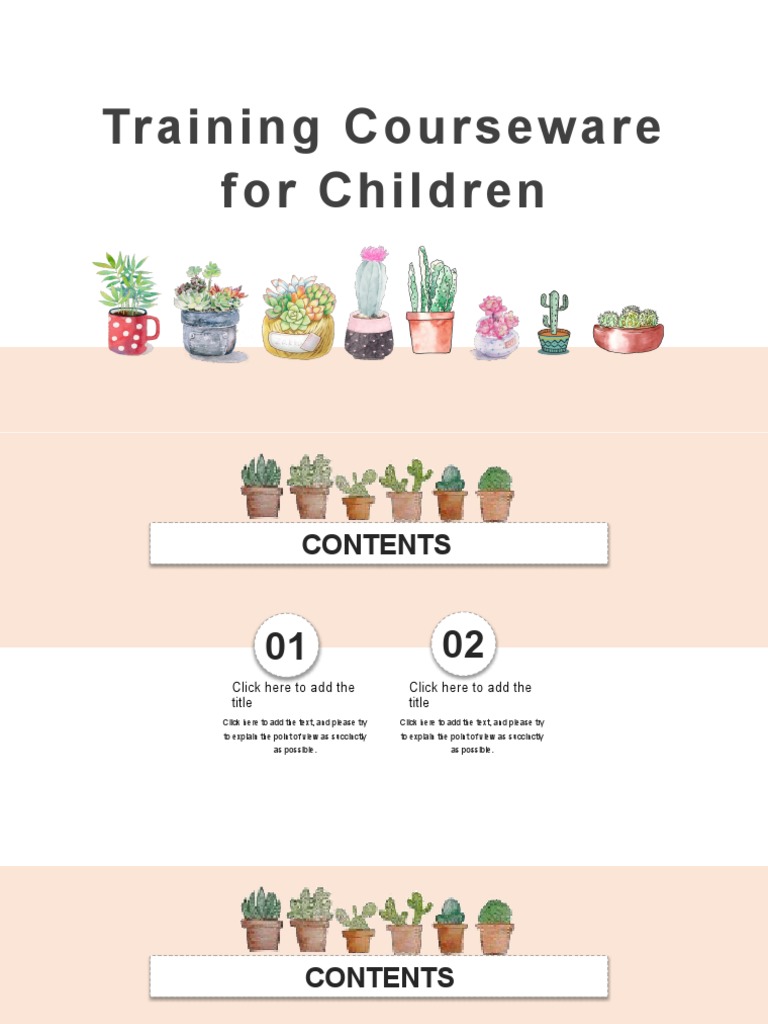 Cartoon Training Courseware For Children-WPS Office | PDF