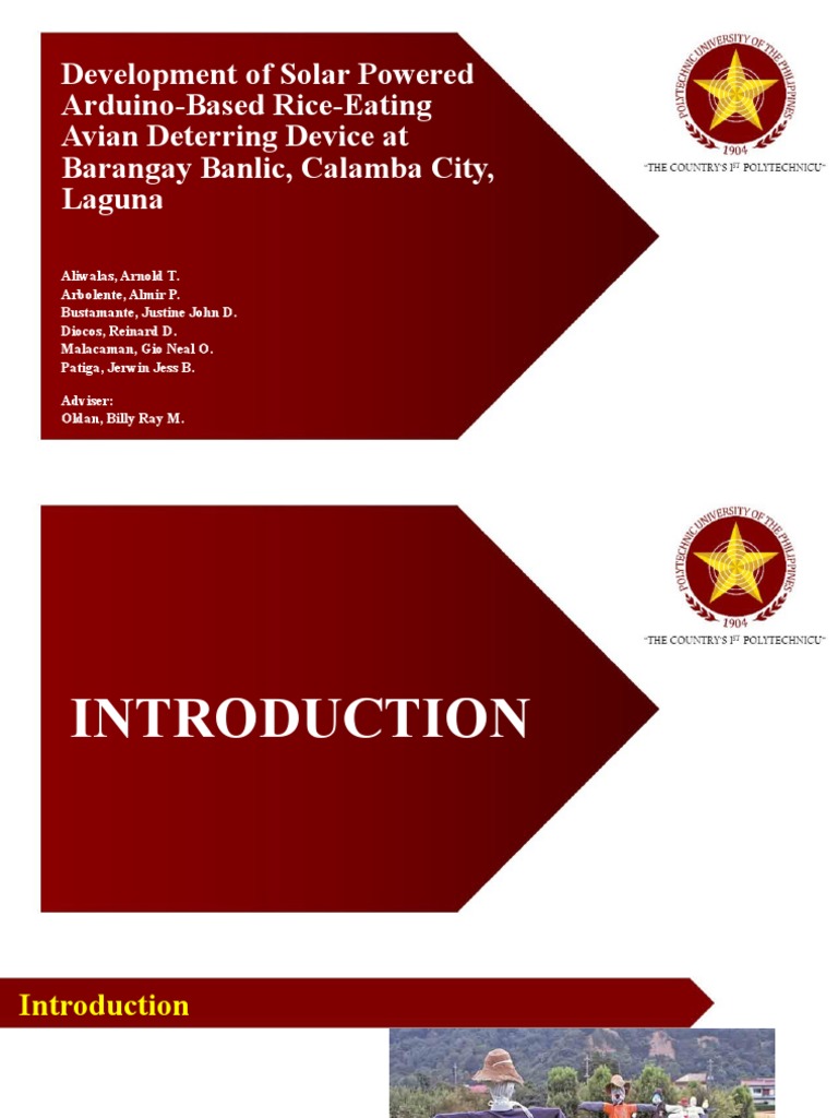 Development of Solar Powered Arduino-Based Rice-Eating Avian Deterring ...