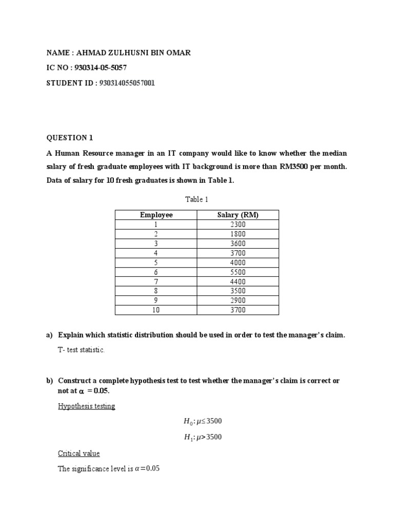 Data Analysis - Answer | PDF | Statistical Significance | Errors And Residuals