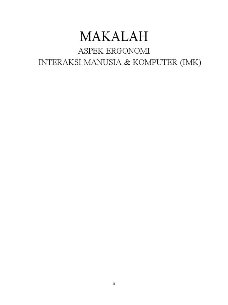 Makalah Aspek Ergonomi | PDF | Seni | Komputer