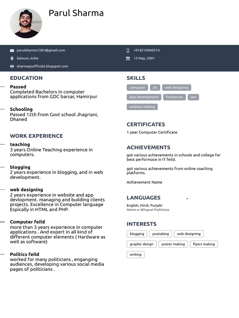 PARUL SHARMA Resume | PDF