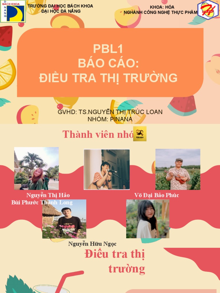 Pbl1 Báo Cáo: Điều Tra Thị Trường | PDF