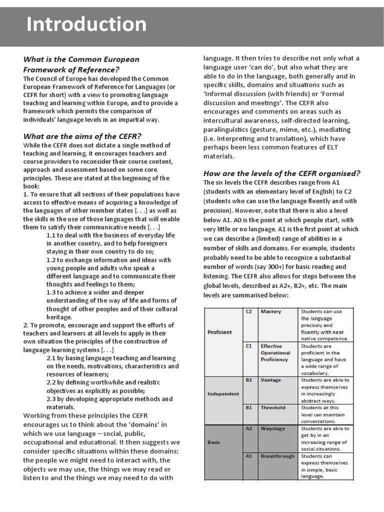 Keynote 1 Cefr Correlations Pdf Learning Linguistics