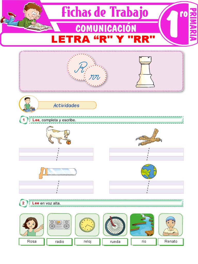Letra R y RR para Primer Grado de Primaria | PDF