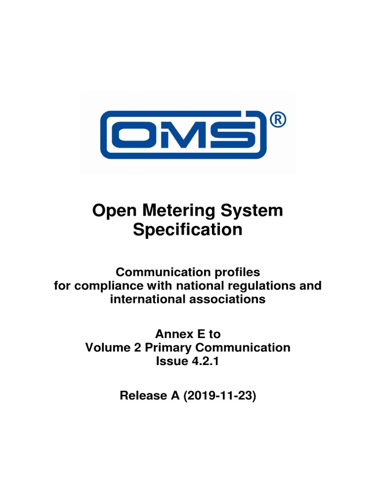 OMS-Spec Vol2 AnnexE A100 | PDF