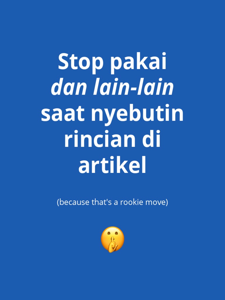 Stop Kata Lain-Lain | PDF