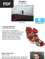 Gcse English Poetry Poppies | PDF | Poetry