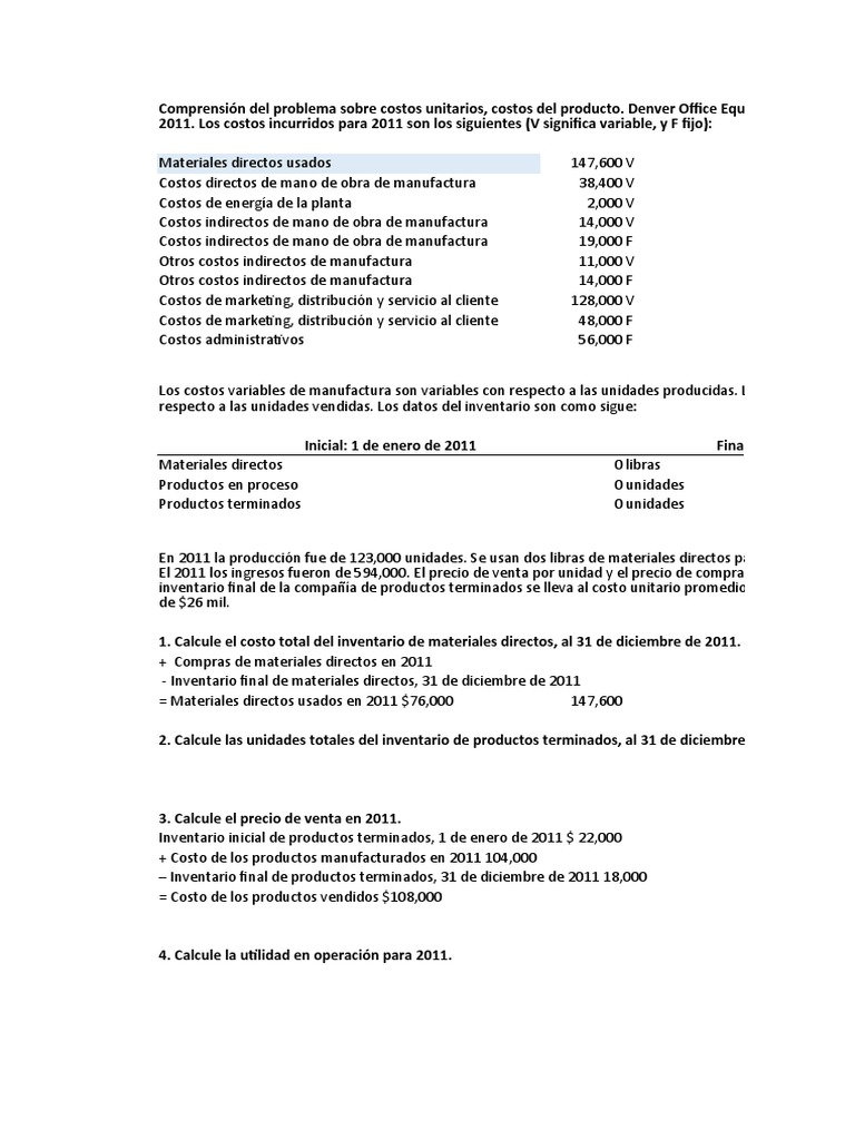 Sesi - N - 14 - Ejercicio 1 | PDF | Inventario | Marketing