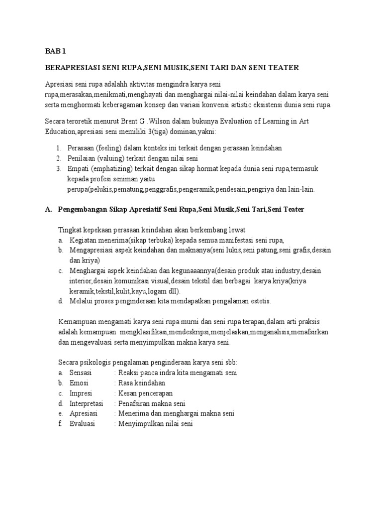 Materi SBK Kelas XI 'BAB 1 | PDF | Ilmu Sosial