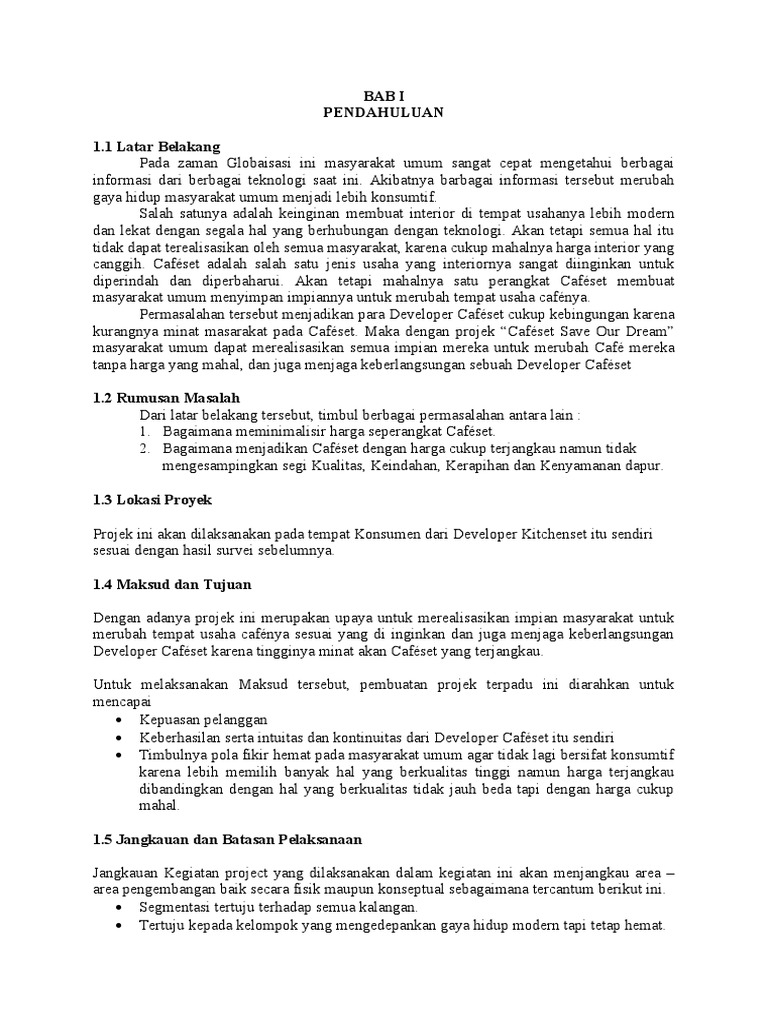 Contoh Proposal Proyek | PDF